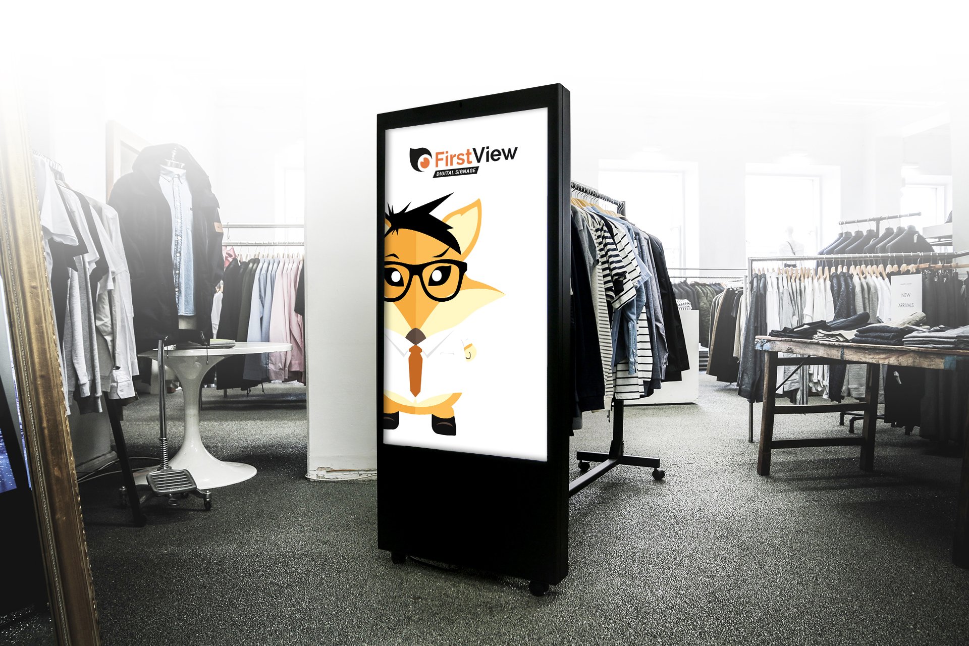 Mainosnäytöt myymälässä – FirstView